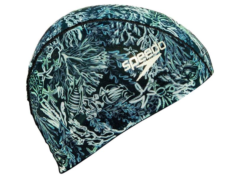 スピード speedo Sea World Mesh Cap シーワールドメッシュキャップ ユニセックス ブラック 黒 グリーン 緑 水泳 ...