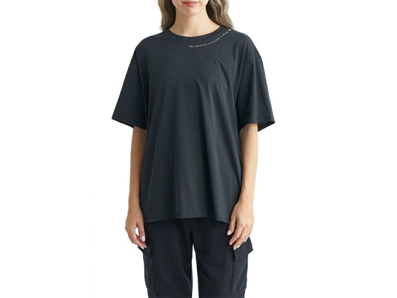 ロキシー ROXY DOWN TO EARTH PLUS ダウン トゥ アース プラス レディース 春 夏 速乾 UVカット 冷感 ブラック 黒 スポーツ フィットネス 半袖 Tシャツ ...